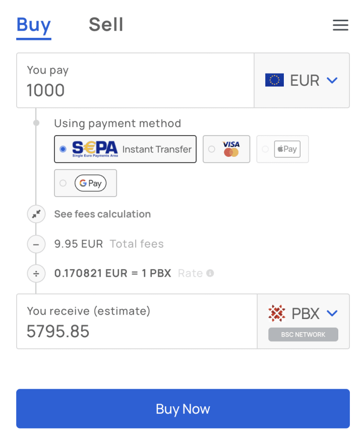 Transak step by step: A guide to buying PBX | Probinex